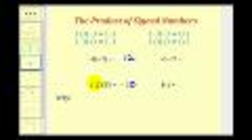 Multiplying And Dividing Signed Numbers