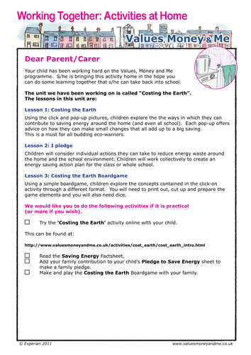 Working Together: Activities at Home (CTE) | Teaching Resources