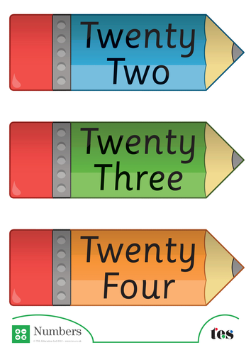 Number name cards store