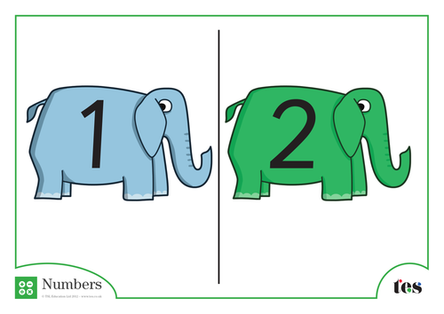 Number Cards - Elephant Theme 1-100 | Teaching Resources