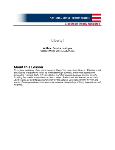 Liberty! | Teaching Resources