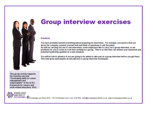 Group Interview Techniques | Teaching Resources Group Interview Techniques | Teaching Resources