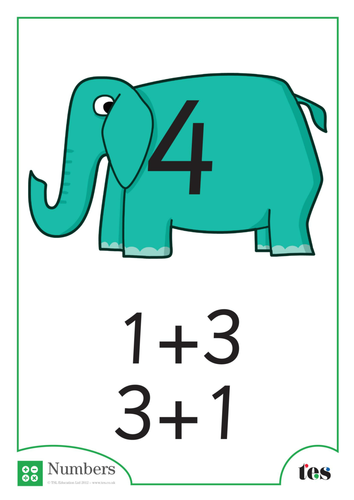 Additions Sheets (total 4) Elephant Theme | Teaching Resources