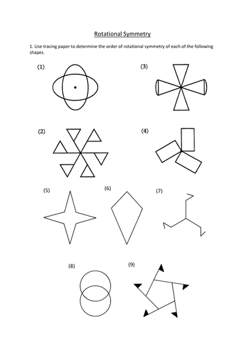 Rotational Symmetry worksheet by dannytheref - Teaching Resources - Tes Rotational Symmetry worksheet by dannytheref - Teaching Resources - Tes
