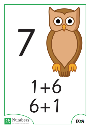 Additions Sheets (total 7) Owls Theme | Teaching Resources