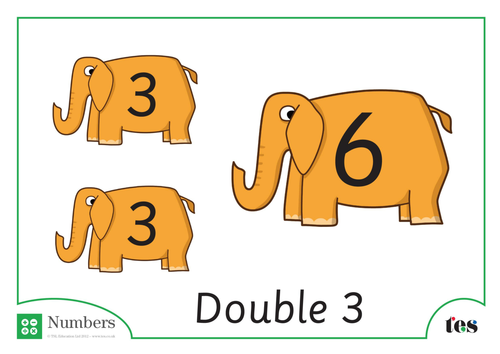 Doubles - Elephants Theme (Double 3) | Teaching Resources