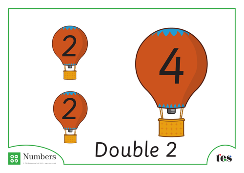 Doubles - Balloons Theme (Double 2) | Teaching Resources