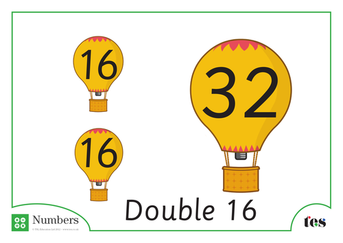 Doubles - Balloons Theme (Double 16) | Teaching Resources