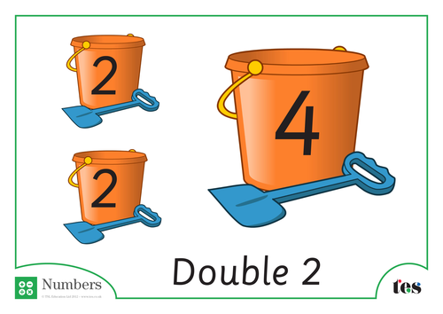 Doubles - Buckets Theme (Double 2) | Teaching Resources