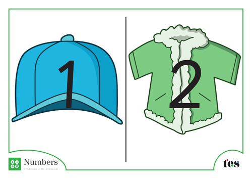 Number Cards - Clothing Theme 1-100 | Teaching Resources