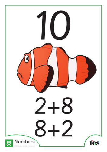 Additions Sheets (total 10) Fish Theme | Teaching Resources