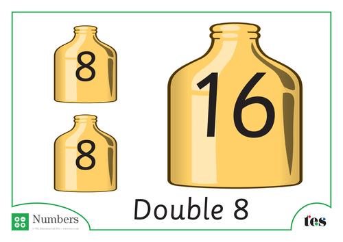 Doubles - Bottles Theme (Double 8) | Teaching Resources