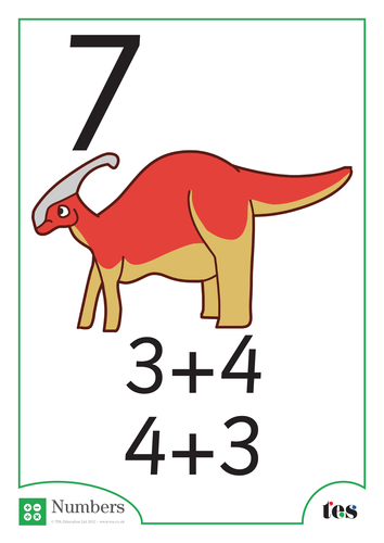 Additions Sheets (total 7) Dinosaur Theme | Teaching Resources