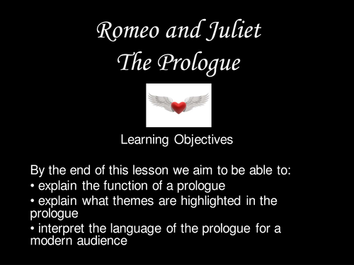 Romeo and Juliet - Prologue Lesson | Teaching Resources