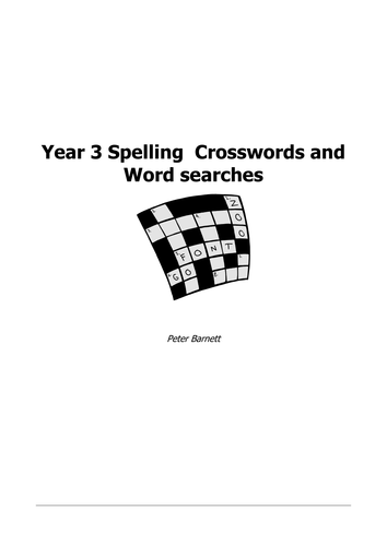 Y3 Spelling Crosswords and Word Searches | Teaching Resources