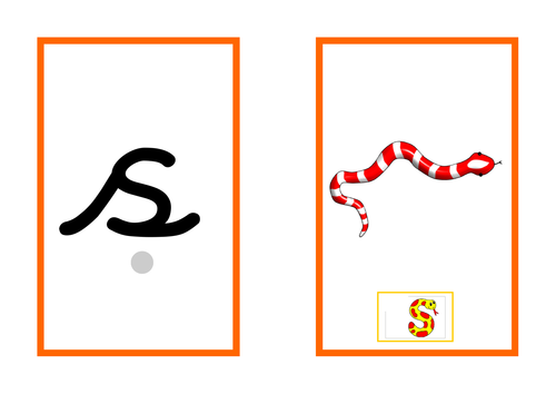 Cursive Phase 2 flashcards RWI & Jolly Phonics by alrightmebabbers ...