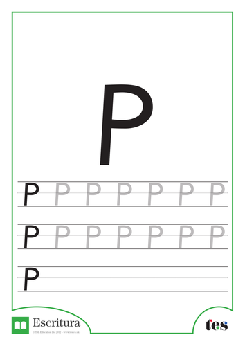 Formación de Letras - La Letra P | Teaching Resources