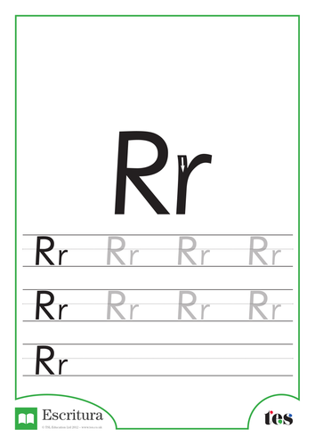 Formación de Letras - La Letra R | Teaching Resources