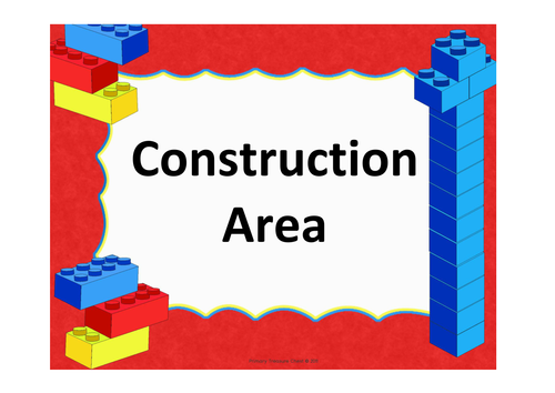 Classroom Area Sign - Construction Area | Teaching Resources