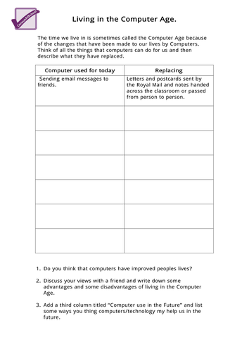 Living In The Computer Age | Teaching Resources