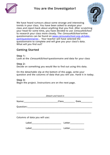 You Are The Investigator! | Teaching Resources