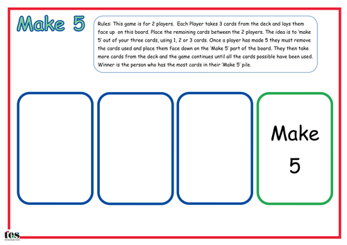 Make 5 Maths Activity | Teaching Resources