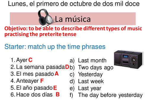 La musica | Teaching Resources