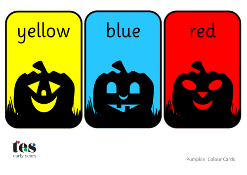Pumpkin Colour Cards | Teaching Resources