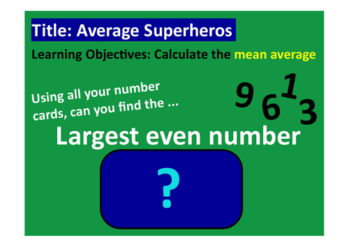 Average Superheroes | Teaching Resources
