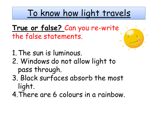 How light travels | Teaching Resources