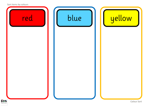 Colour Sorting | Teaching Resources