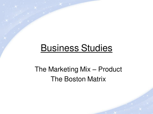 Intro to the Boston Matrix | Teaching Resources