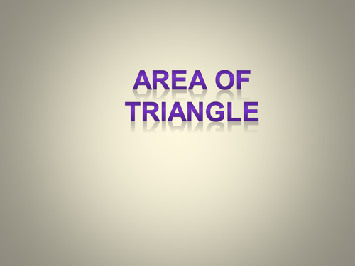 Area of triangles | Teaching Resources