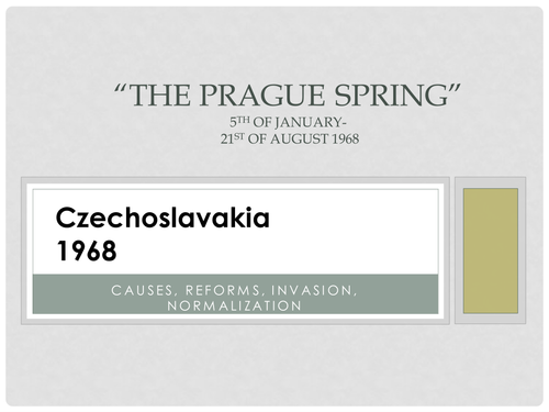 The Prague Spring | Teaching Resources