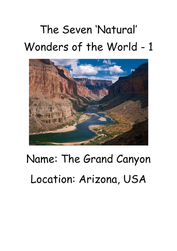 Our World - 7 New and Natural Wonders of the World | Teaching Resources
