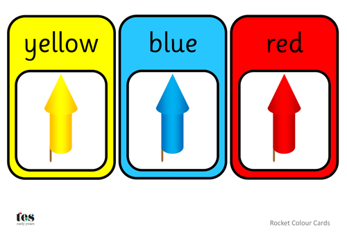 Rocket Colour Cards | Teaching Resources