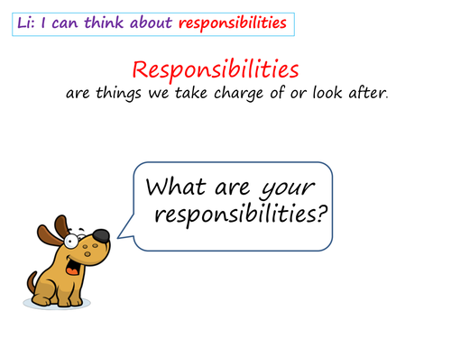 PSHE Responsibilities | Teaching Resources