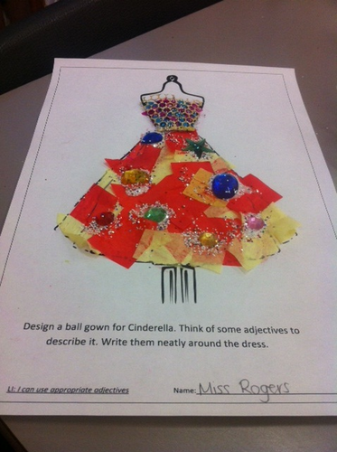 Cinderella Design a Dress Homework | Teaching Resources