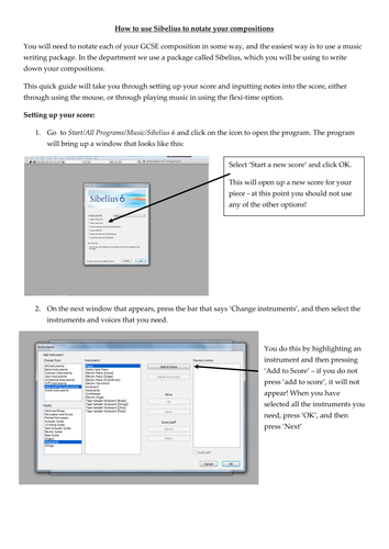 Using Sibelius to notate compositions | Teaching Resources