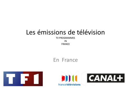 Les emissions de television en France | Teaching Resources