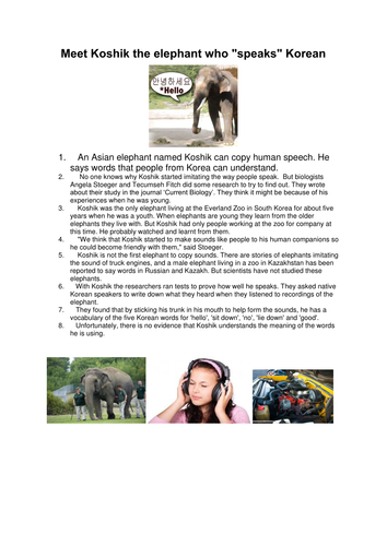 EAL:Reading activities with language development | Teaching Resources