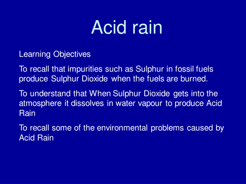 Acid rain | Teaching Resources