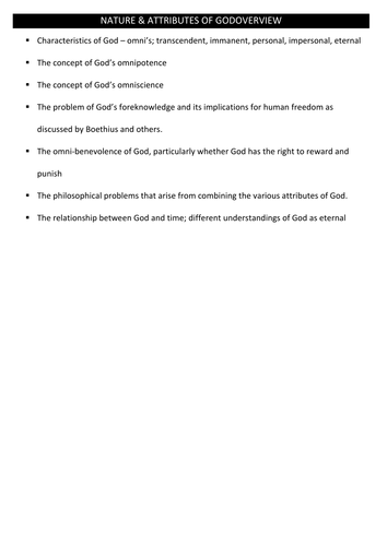 Attributes of God | Teaching Resources