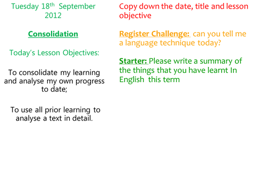 Language Techniques - Full Quiz and Overview | Teaching Resources