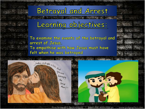 Christianity Betrayal and arrest. | Teaching Resources