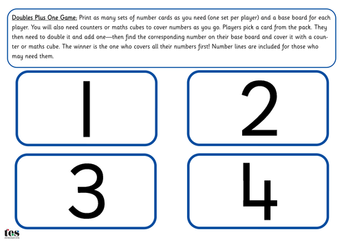 Doubles plus one game | Teaching Resources
