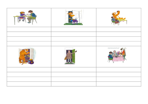The tiger who came to tea sequence | Teaching Resources