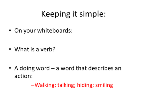 Starter on Simple Sentences | Teaching Resources