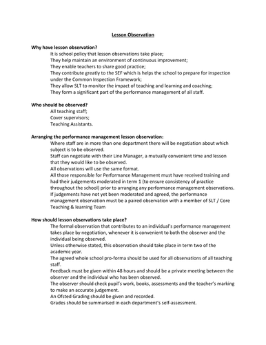 Learning Walks Policy | Teaching Resources