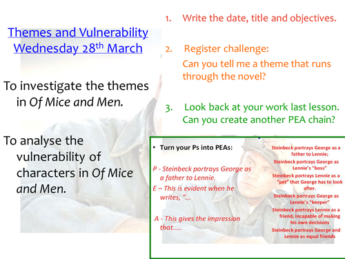 Of Mice and men - revision of themes | Teaching Resources